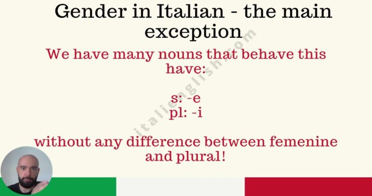 Words Ending With "-E" in Italian: The Singular-Plural Exception